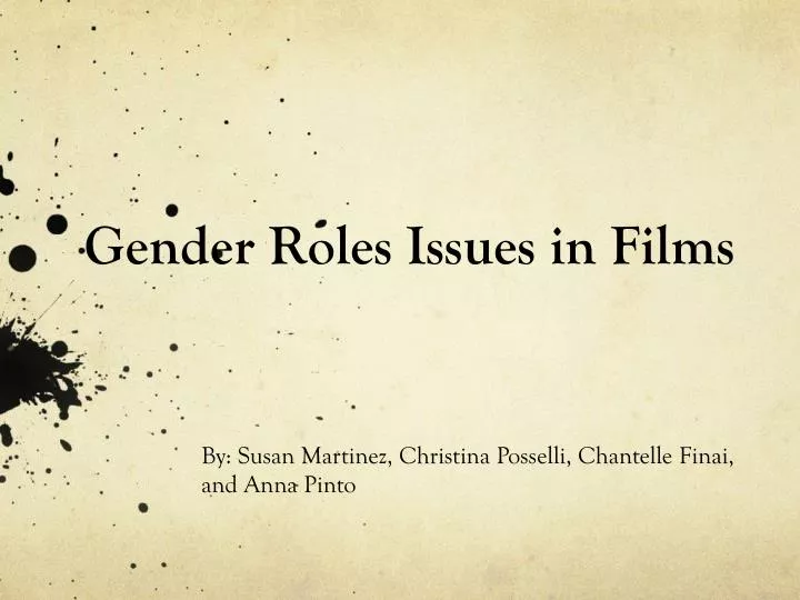 PPT - Gender Roles Issues in Films PowerPoint Presentation, free ...