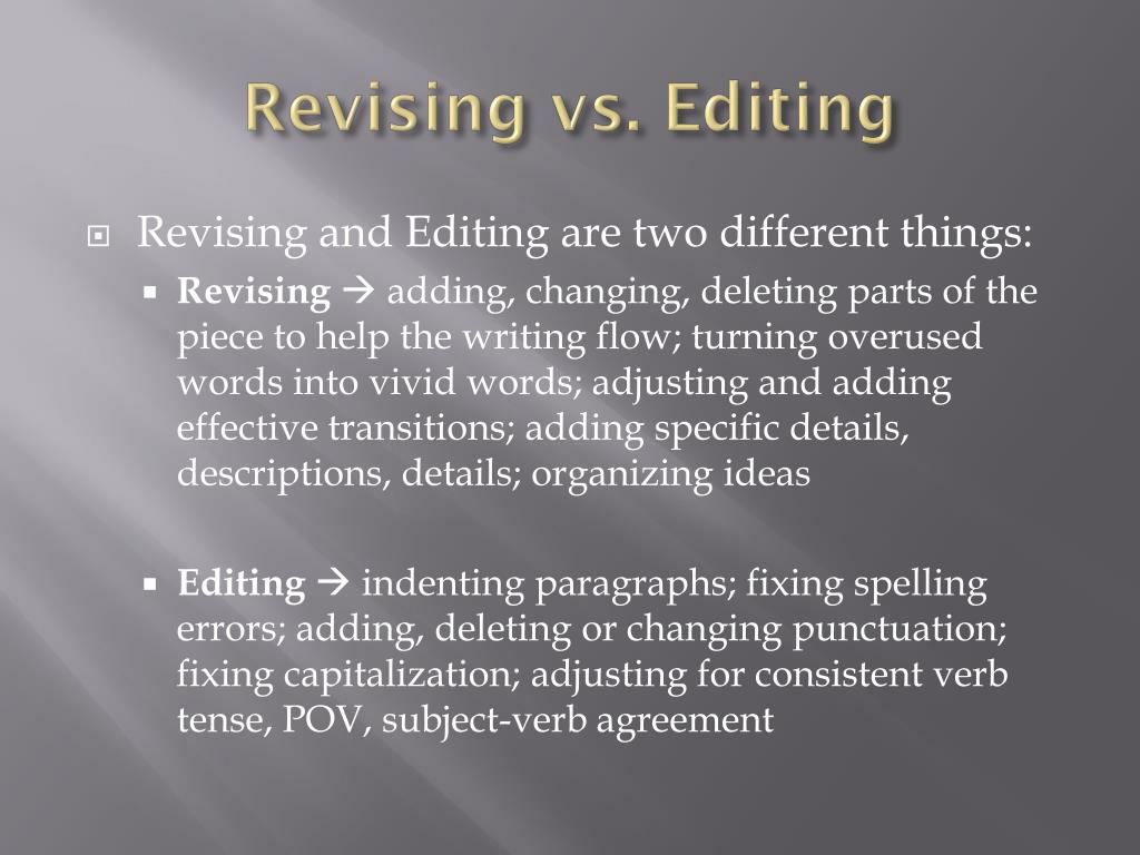 PPT - Revising vs. Editing PowerPoint Presentation, free download - ID ... PPT - Revising vs. Editing PowerPoint Presentation, free download - ID ...