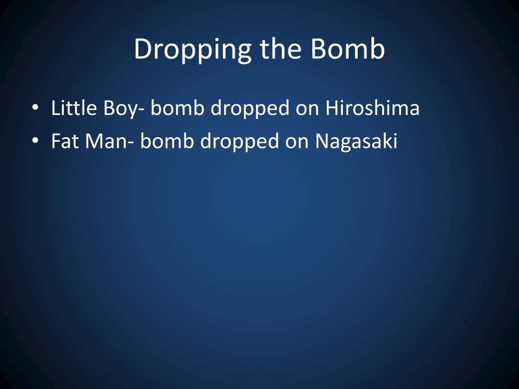 PPT - The Atomic Bomb Peace Treaty Holocaust PowerPoint Presentation ...