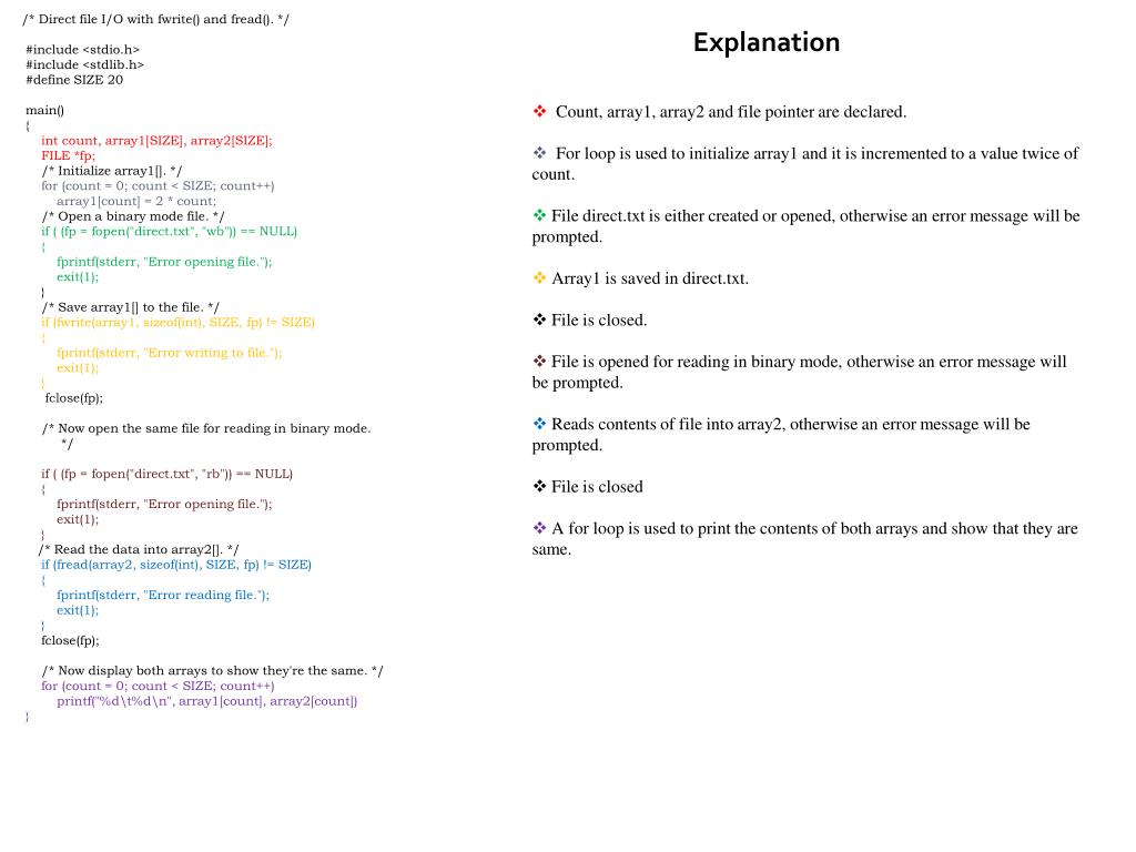 Ppt Group 2 Presentation Fread And Fwrite Fgets And Fputs Powerpoint