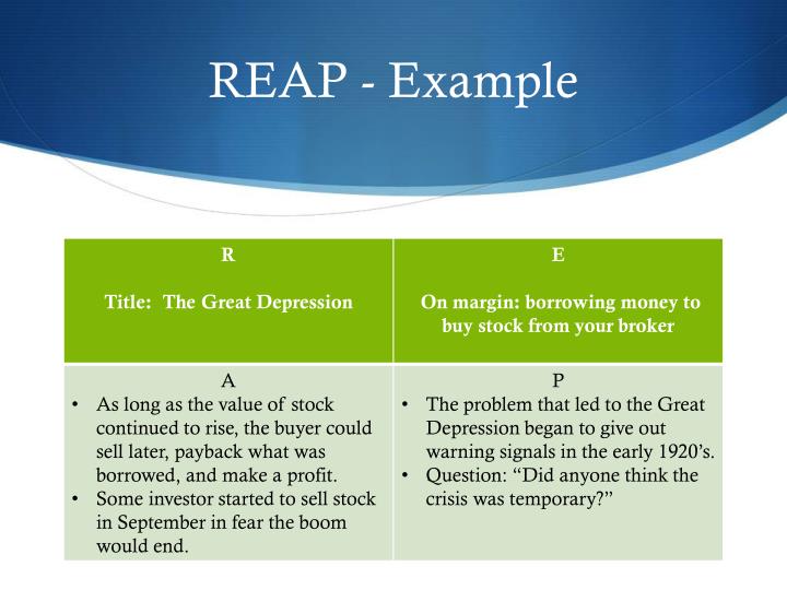 PPT - REAP Reading Strategy PowerPoint Presentation - ID:2567342