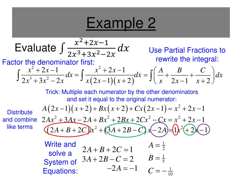 PPT Section 8 5 Partial Fractions PowerPoint Presentation Free