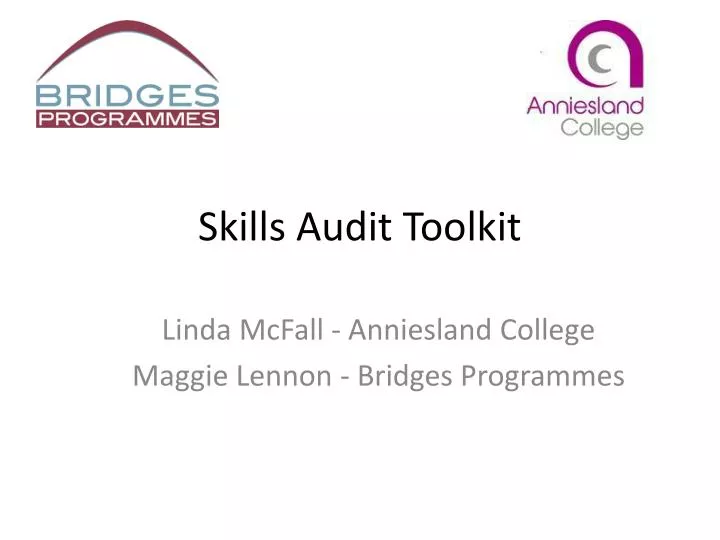 PPT - Skills Audit Toolkit PowerPoint Presentation, free download - ID ...