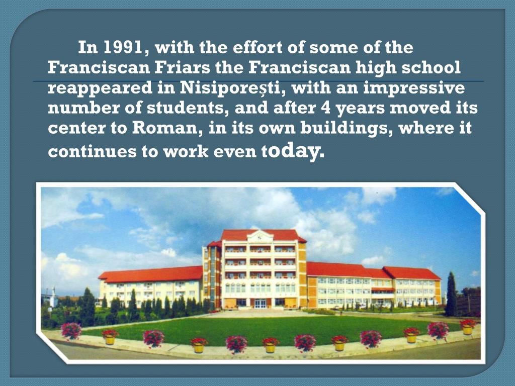 PPT - A Short History of St. Francis of Assisi High School, Roman ...