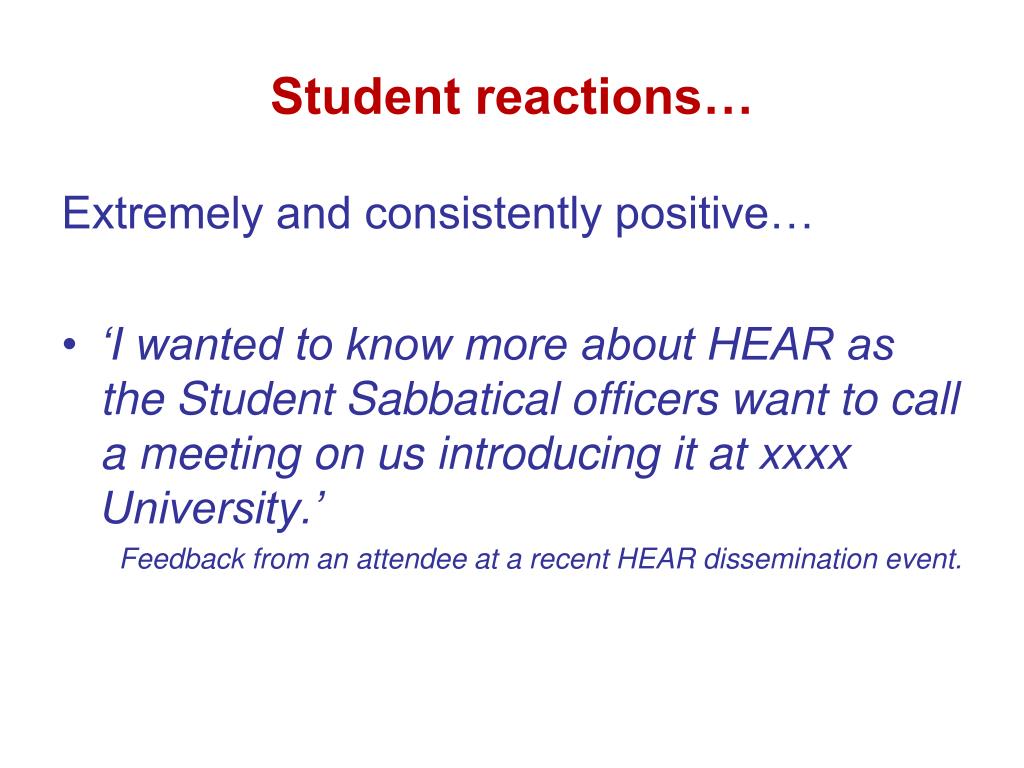PPT - The Higher Education Achievement Report: (and its relationship to ...