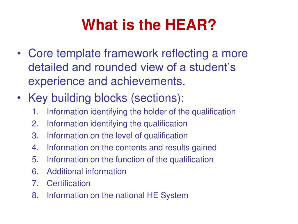 PPT - The Higher Education Achievement Report: (and its relationship to ...