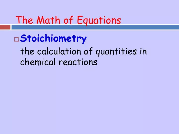 PPT - The Math of Equations PowerPoint Presentation, free download - ID ...