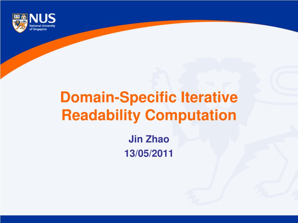 PPT - Domain-Specific Iterative Readability Computation PowerPoint ... PPT - Domain-Specific Iterative Readability Computation PowerPoint ...