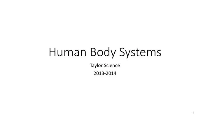 PPT - Human Body Systems PowerPoint Presentation, free download - ID ...