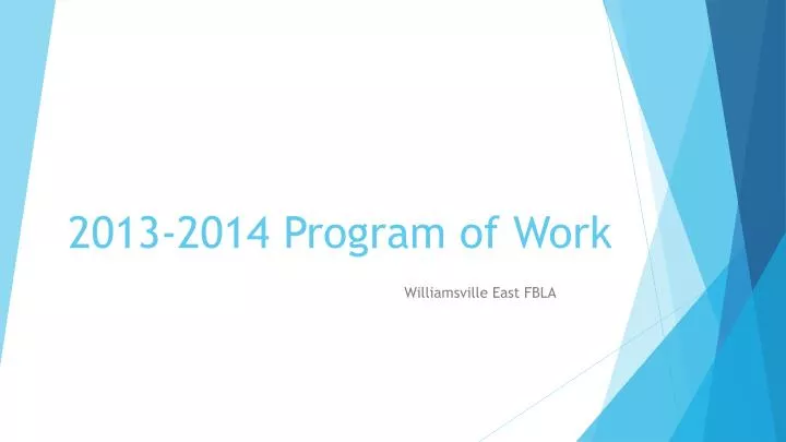 PPT - 2013-2014 Program of Work PowerPoint Presentation, free download ...