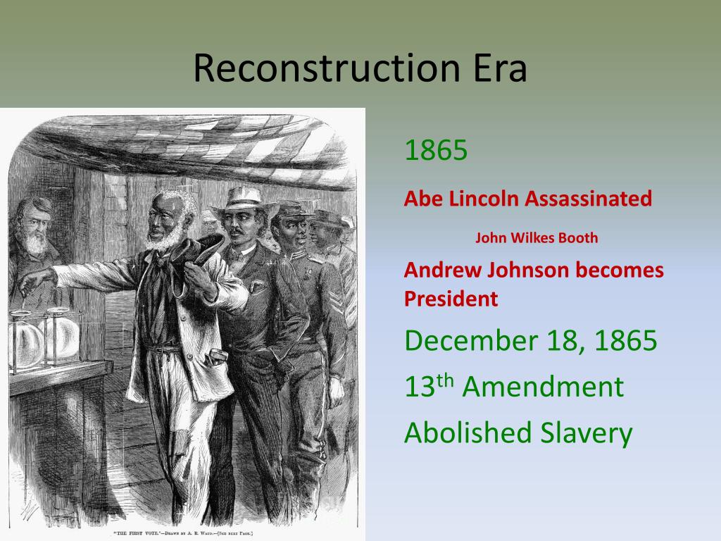 PPT - 1863 – 1877 United State of America PowerPoint Presentation, free ...