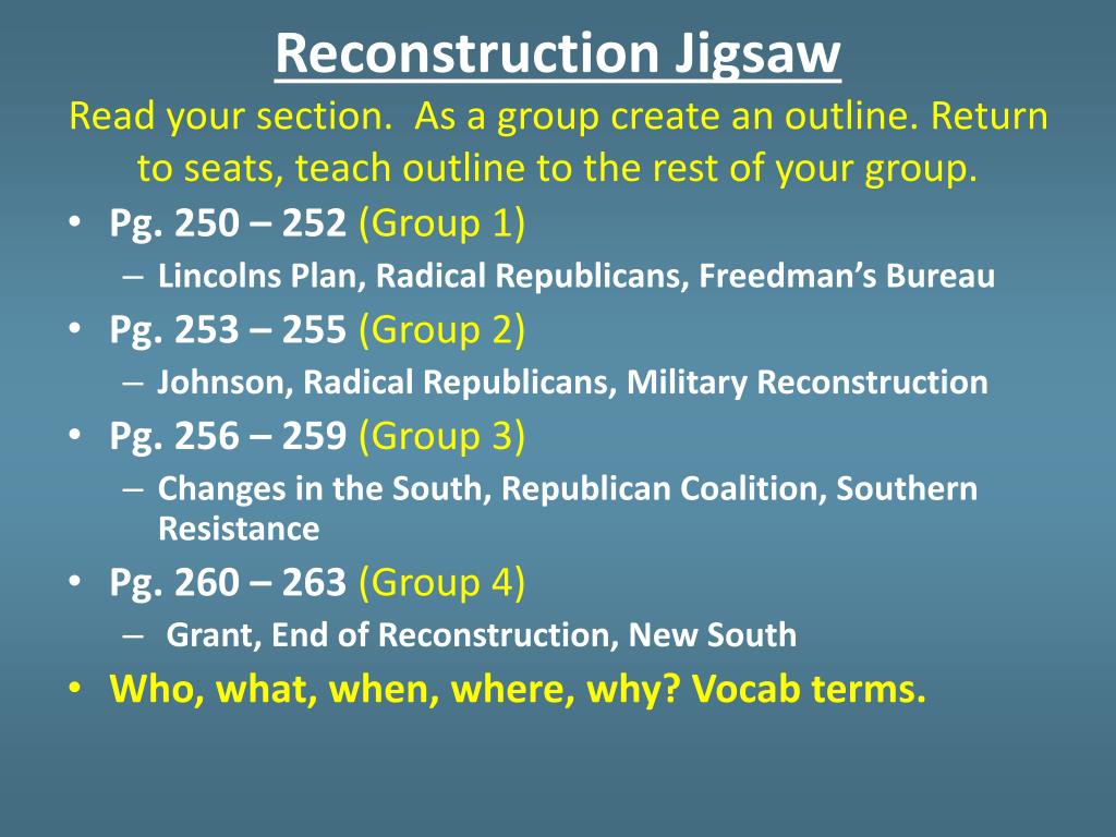PPT - 1863 – 1877 United State of America PowerPoint Presentation, free ...