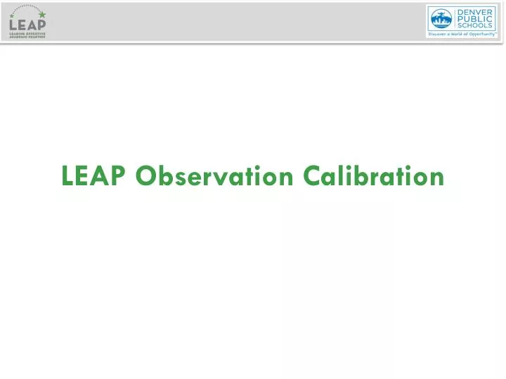 PPT - LEAP Observation Calibration PowerPoint Presentation, free ...