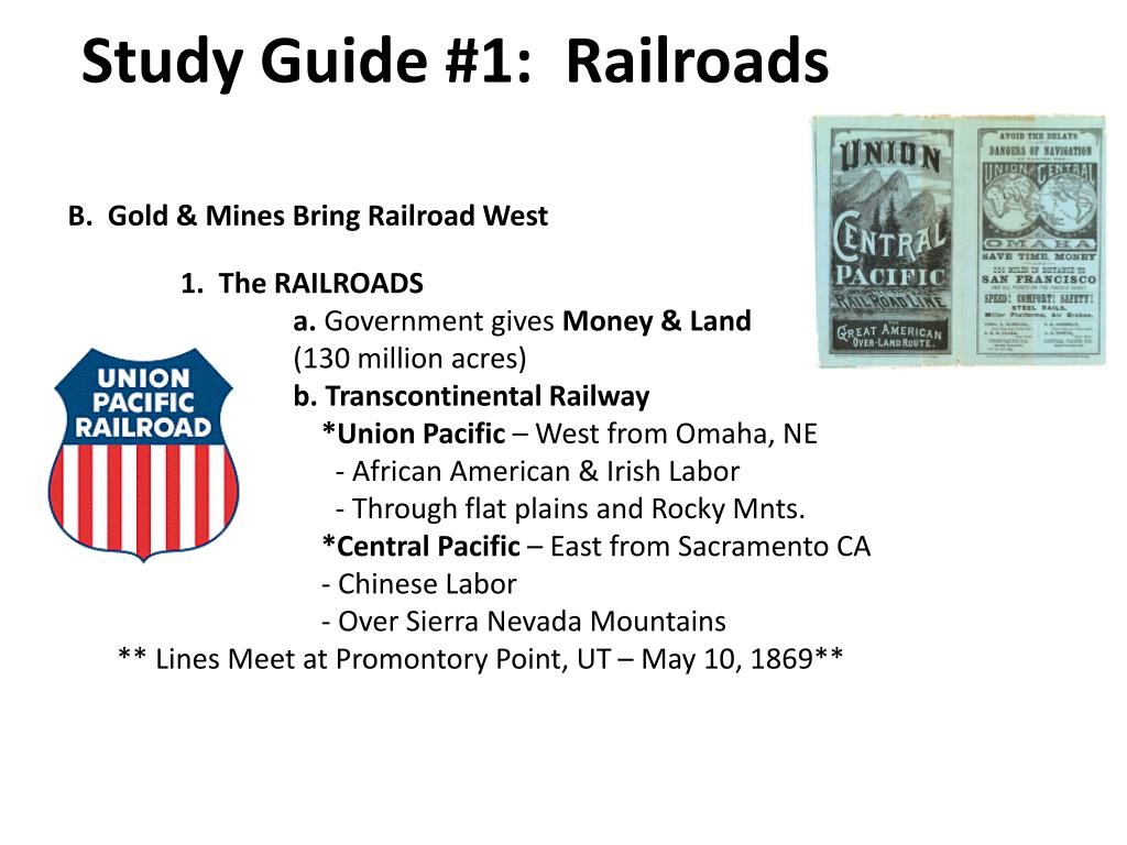 PPT - The Transformation of America: Railroads, the Frontier, and ...