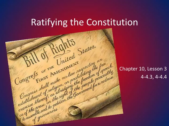 PPT - Ratifying the Constitution PowerPoint Presentation, free download ...