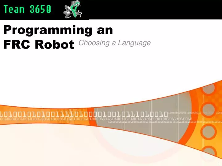 PPT - Programming an FRC Robot PowerPoint Presentation, free download - ID:2571329