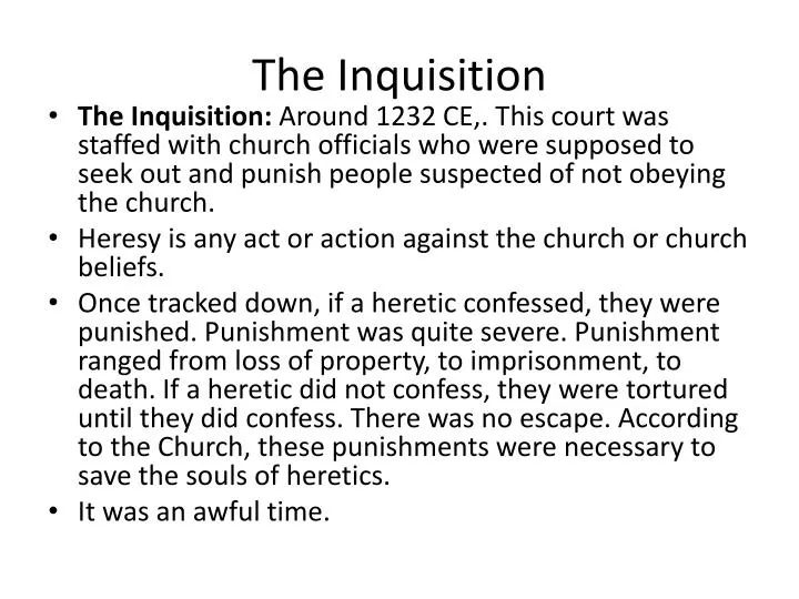 PPT - The Inquisition PowerPoint Presentation, free download - ID:2572194
