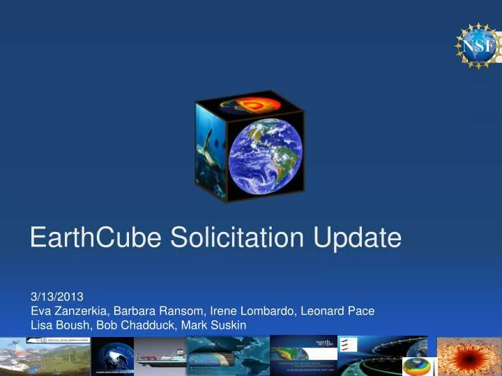 PPT - EarthCube Solicitation Update PowerPoint Presentation, free ...
