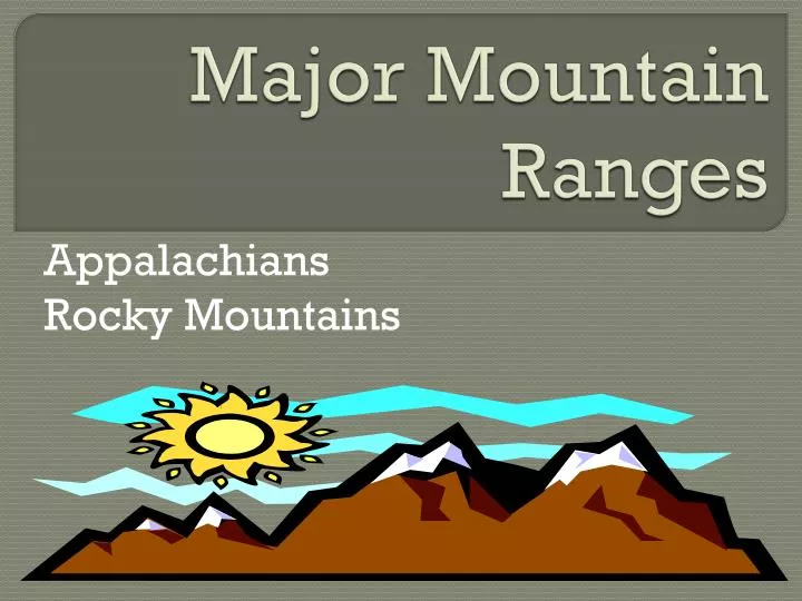 PPT - Major Mountain Ranges PowerPoint Presentation, free download - ID ...