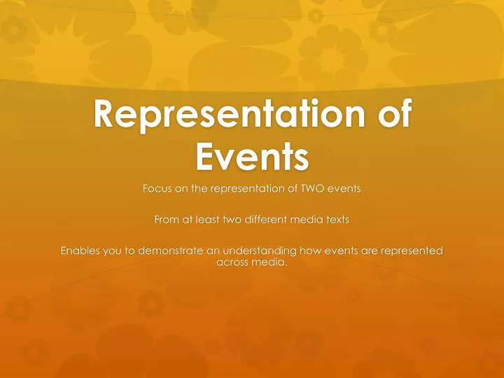 PPT - Representation of Events PowerPoint Presentation, free download ...