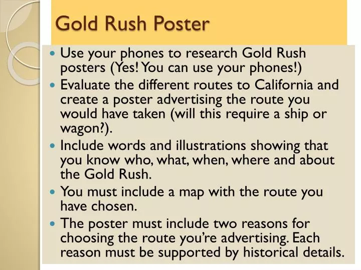 PPT - Gold Rush Poster PowerPoint Presentation, free download - ID:2574210