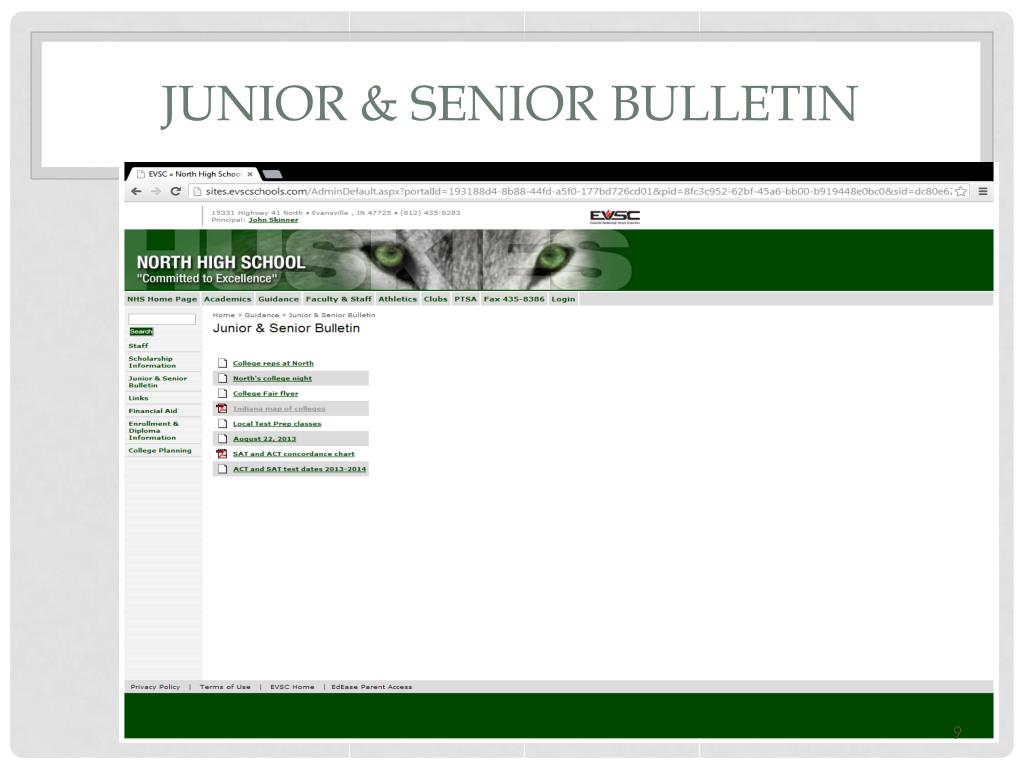 PPT - North High School Junior Senior College Night Wednesday ...