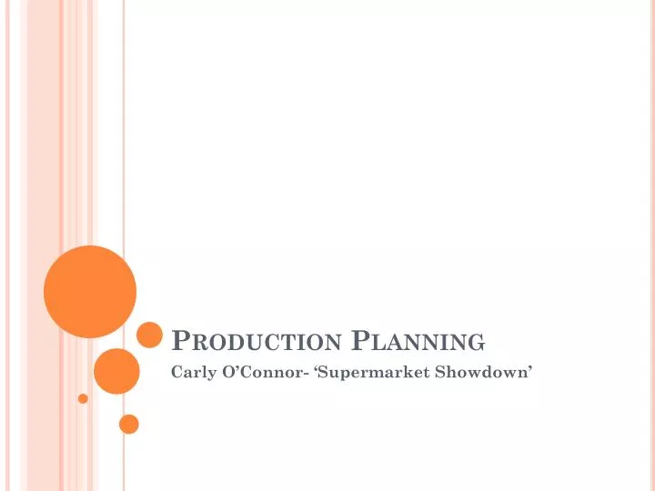 PPT - Production Planning PowerPoint Presentation, free download - ID ...