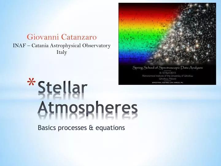 PPT - Stellar Atmospheres PowerPoint Presentation, free download - ID ...