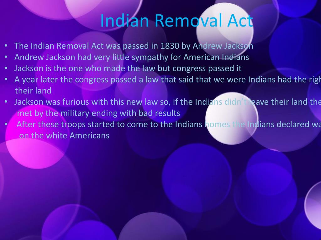 PPT - The Indian Removal Act of 1830 PowerPoint Presentation, free ...