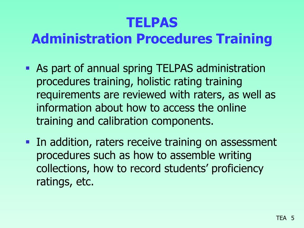 PPT - 2013-2014 Holistic Rating Training Requirements Texas Education ...