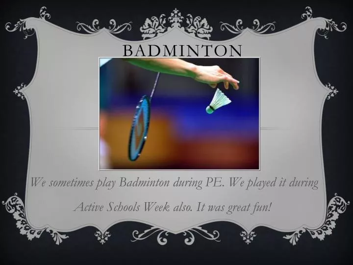 PPT - Badminton PowerPoint Presentation, free download - ID:2575028