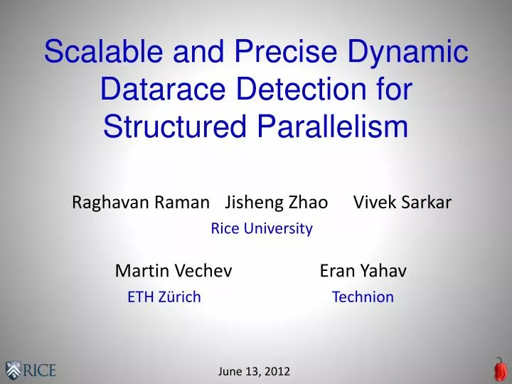 Ppt Scalable And Precise Dynamic Datarace Detection For Structured 5212