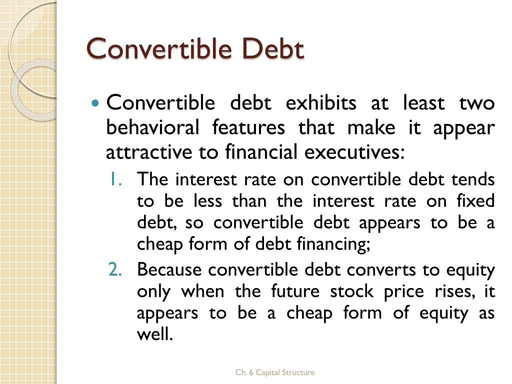 PPT - BEHAVIORAL CORPORATE FINANCE (Ch. 6: Capital Structure ...