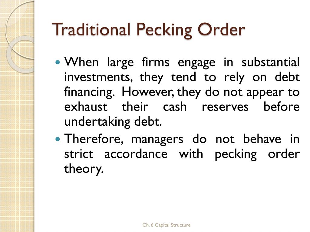 PPT - BEHAVIORAL CORPORATE FINANCE (Ch. 6: Capital Structure ...