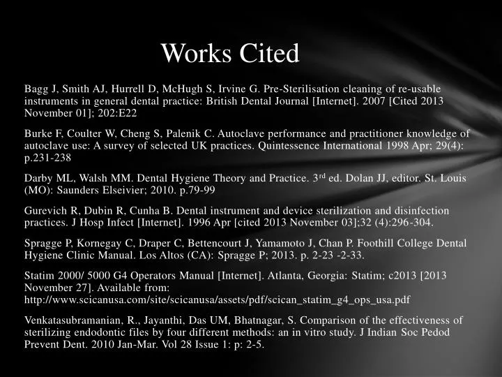 PPT - Works Cited PowerPoint Presentation, free download - ID:2576518