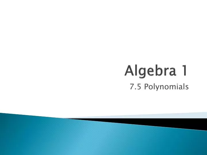 PPT - Algebra 1 PowerPoint Presentation, free download - ID:2576568