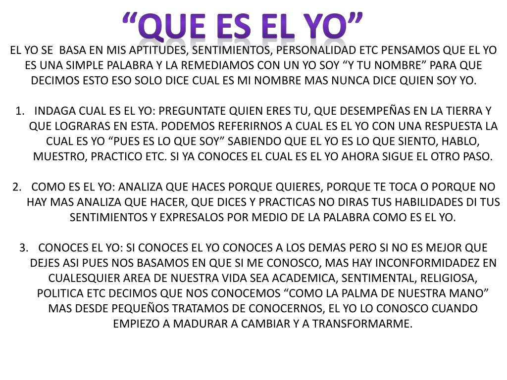 PPT - El yo y la relación con mi entorno. PowerPoint Presentation, free ...