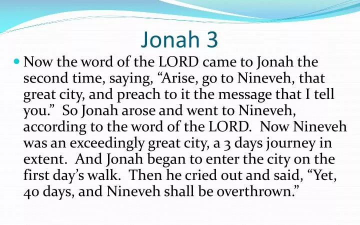 PPT - Jonah 3 PowerPoint Presentation, free download - ID:2577223
