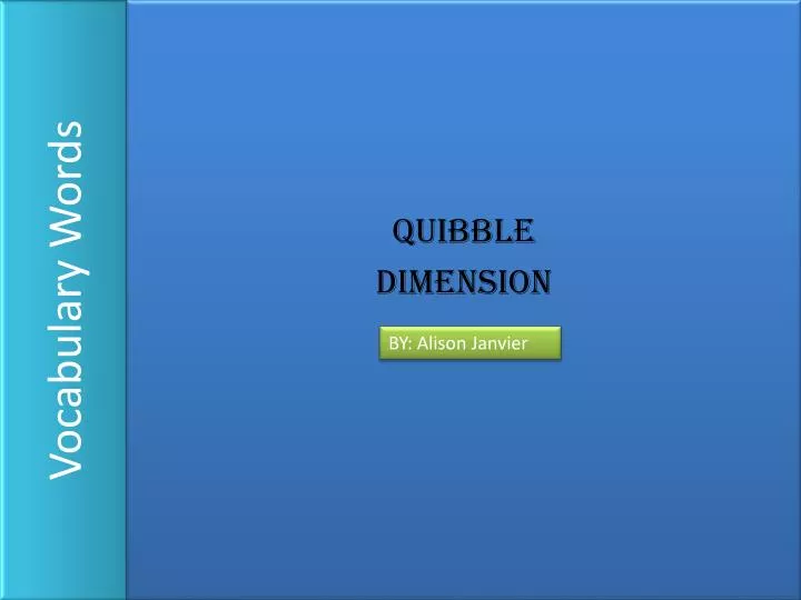 PPT - Vocabulary Words PowerPoint Presentation, free download - ID:2577281