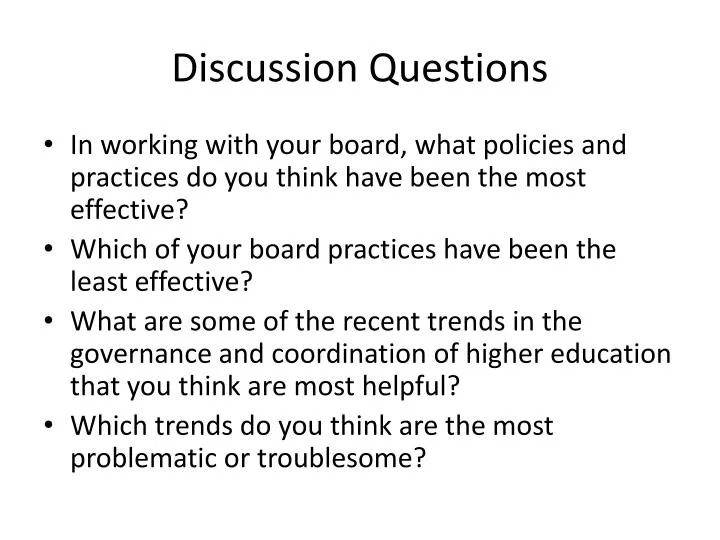 PPT - Discussion Questions PowerPoint Presentation, free download - ID ...