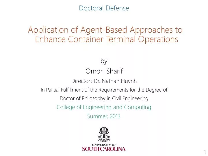 PPT - Doctoral Defense Application of Agent-Based Approaches to Enhance ...