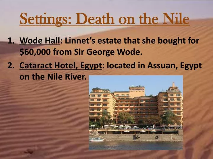 PPT - Settings: Death on the Nile PowerPoint Presentation, free ...