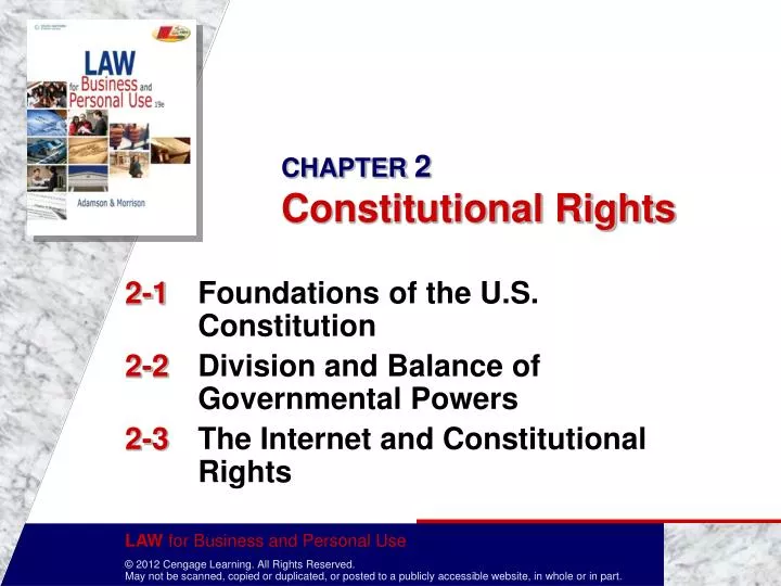 PPT - CHAPTER 2 Constitutional Rights PowerPoint Presentation, free ...