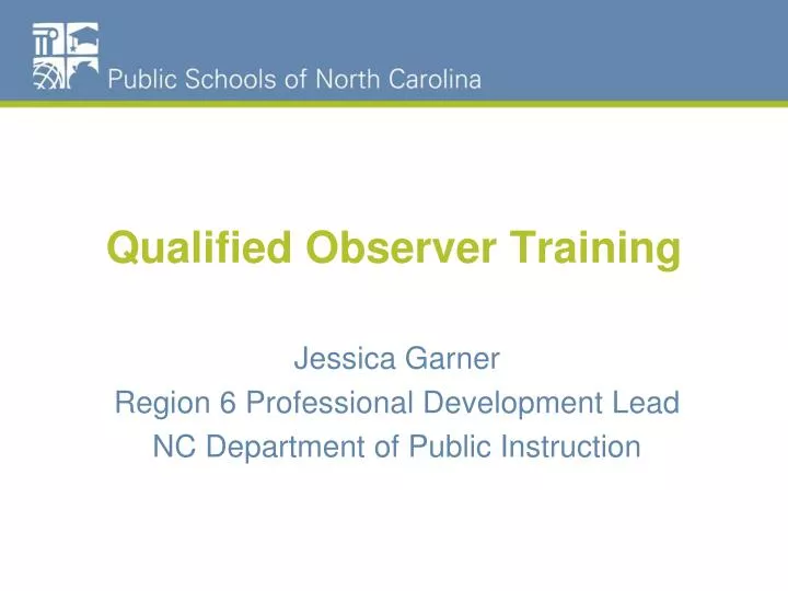 PPT - Qualified Observer Training PowerPoint Presentation, free ...