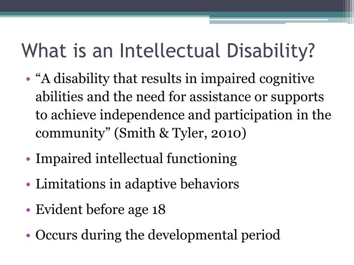 PPT - Getting to Know Intellectual Disabilities PowerPoint Presentation ...