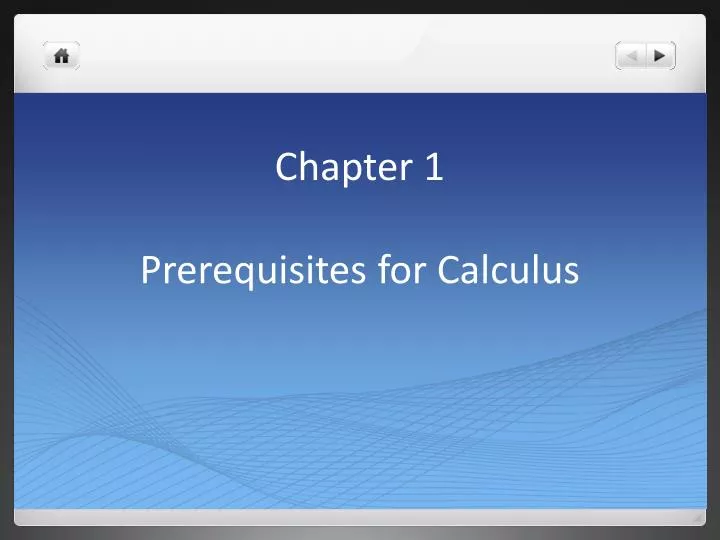 PPT - Chapter 1 Prerequisites for Calculus PowerPoint Presentation ...