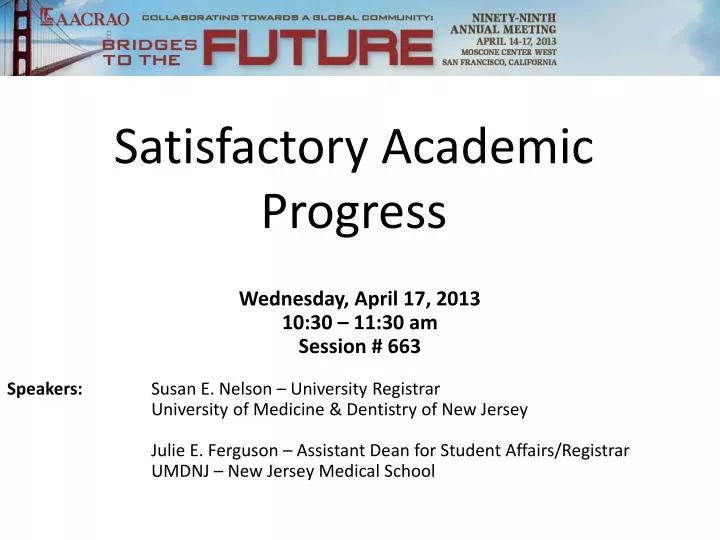 PPT - Satisfactory Academic Progress PowerPoint Presentation, free download - ID:2580925