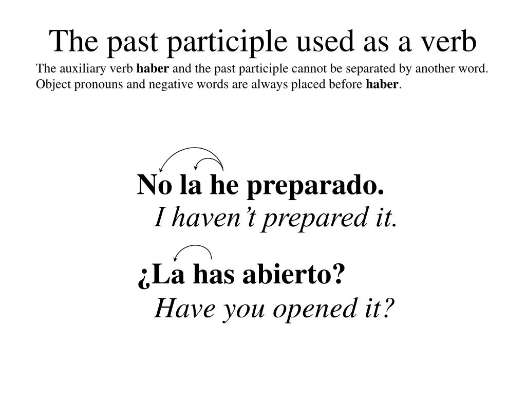 PPT - The Present Perfect Indicative (El presente perfecto de ...