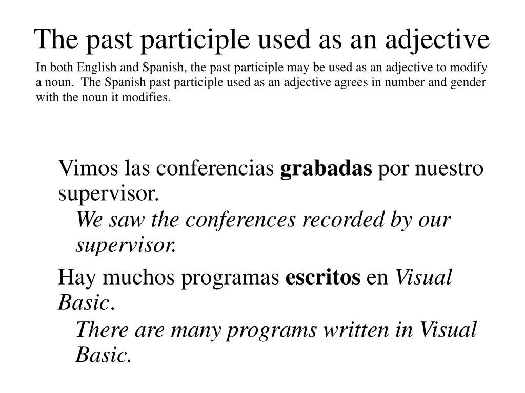 PPT - The Present Perfect Indicative (El presente perfecto de ...