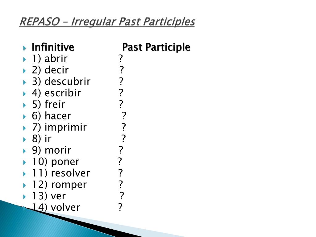 PPT - Español IV – Un repaso del futuro y el presente perfecto ...